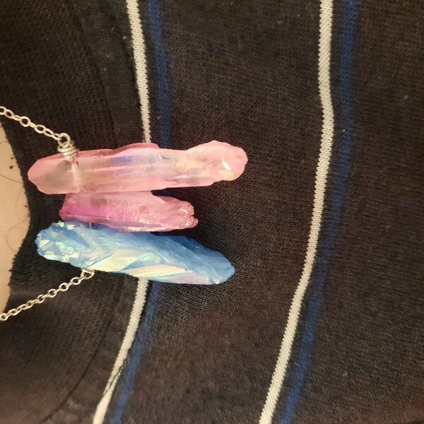 Asexual Pride Flag Crystal Necklace • Ace Flag Jewelry • Solid Sterling ...