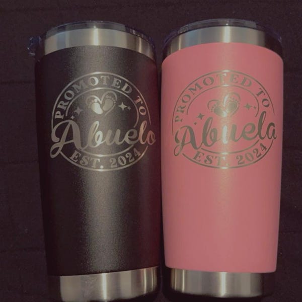 Personalized Abuelo & Abuela Tumbler Set: Spanish Pregnancy ...