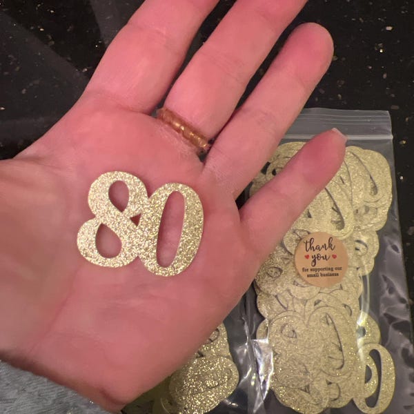 80th Birthday Confetti/ 80th Birthday Party Decorations/age Confetti ...