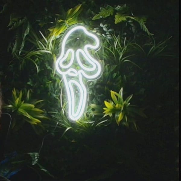 Scream Ghostface Neon Sign, Scream Neon Sign, Ghostface Neon Sign ...