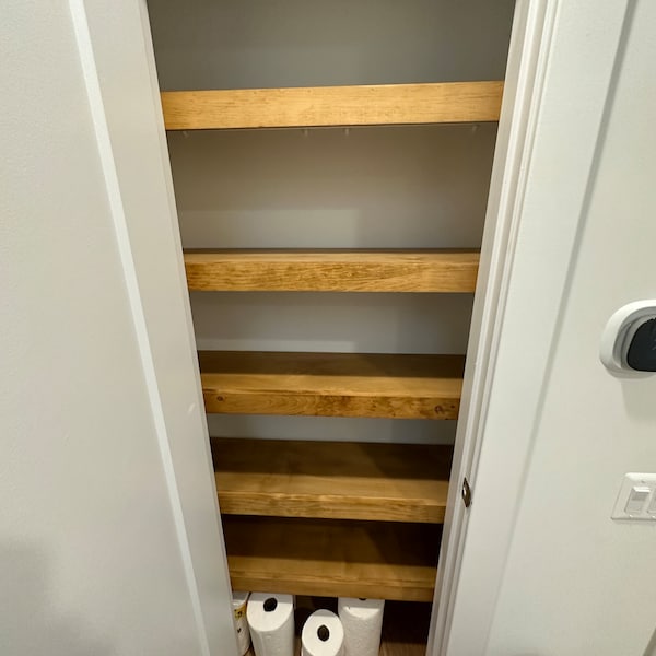 Wood Shelf Cover - Wire Shelf Cover - Linen Closet Shelf Covers ...