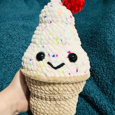 Ice Cream Cone Plush Crochet PATTERN Amigurumi (Instant Download) - Etsy