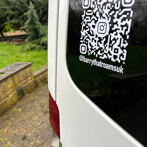 Social Media QR Code Vinyl Decal, Link Directly to Your Instagram ...