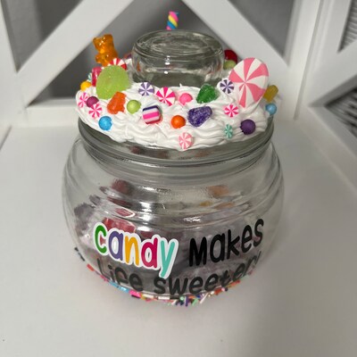 Funny Glass Candy Jar With Lid Motivational Candy Jar - Etsy