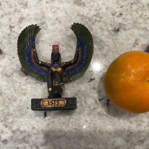 Vintage Isis Mini Statue Small Hand-painted Ancient Egyptian - Etsy