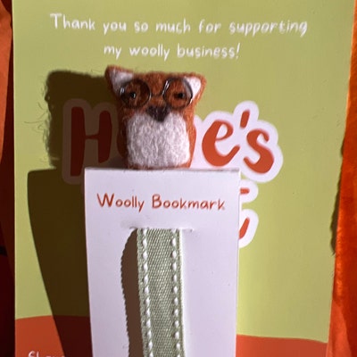 Woolly Bunny Bookmark Needle Felt Felted Handmade Wool Rabbit Book ...