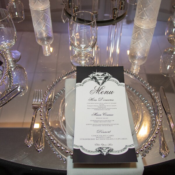 Black Diamond Menu,diamond Menus,black Menus,black White Menus,black ...