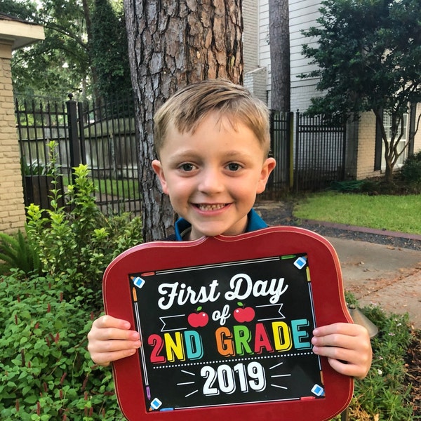 First Day of 2nd Grade Sign 1st Day of School Printable First Day of ...