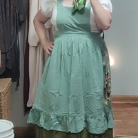 Aprons for Women With Pocket , Pinafore Aprons for Women Retro , Green ...