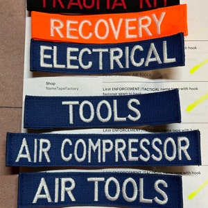 RUGGED TOUGH Tactical 2 Inch Name Tape With Hook Fastener Sewn to Back ...