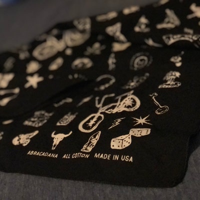 Hand Screen Printed Bandana Striped Bandana for Men and - Etsy