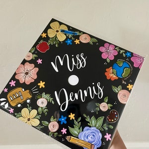 Floral Spanish Printed Graduation Cap Topper - Etsy