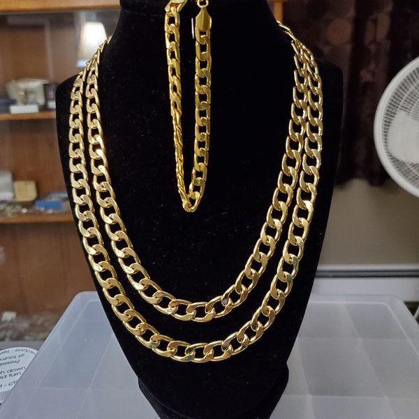 10x16mm 24k Shiny Gold Curb Chain, Large Link Chain, Gold Bulk Chains ...
