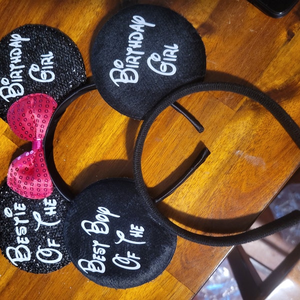 Personalized Minnie or Mickey Ears headband, Summit Bow, Cheer Bow, All ...