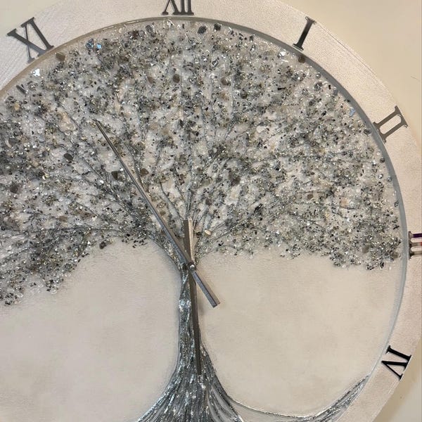 Acrylic Face Clock Mirrored Frame, Resin Epoxy Art, Wall Clock Supplier ...