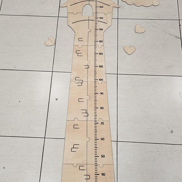 Kids Growth Chart Ruler Bundle, SVG Bundle for Glowforge, Children's ...