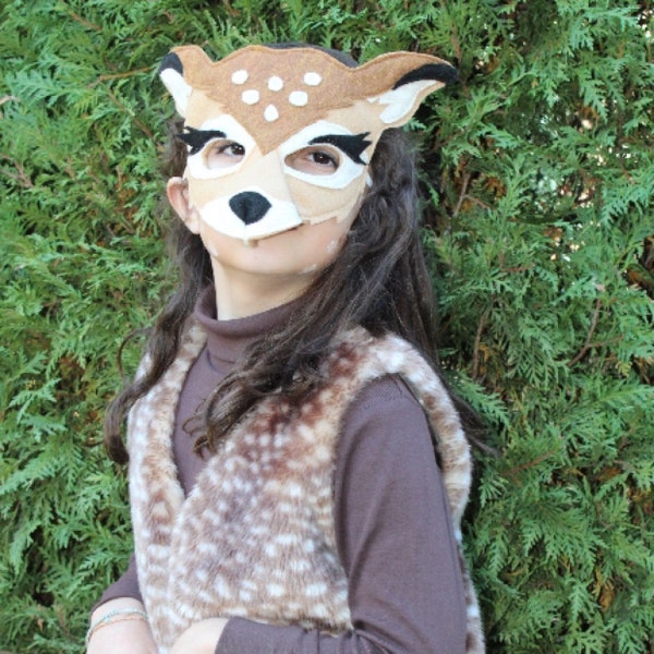 Meadow the White Tail Deer Pretend Play Mask and Tail Set Fawn - Etsy