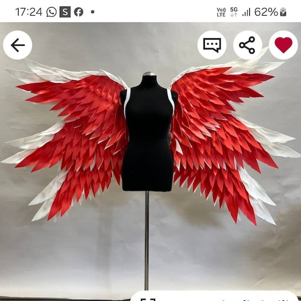 Husk Wings, Black, Red Angel Wings Costume, Hazbin Hotel, Cosplay - Etsy