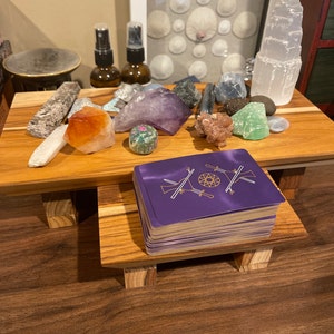 Altar Table, 2 Set, 2 Tier Altar Table, Crystal Shelf, Small Space ...