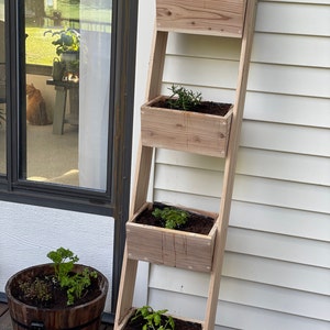 Vertical CEDAR Planter Box Ladder 24 Sizes - Etsy