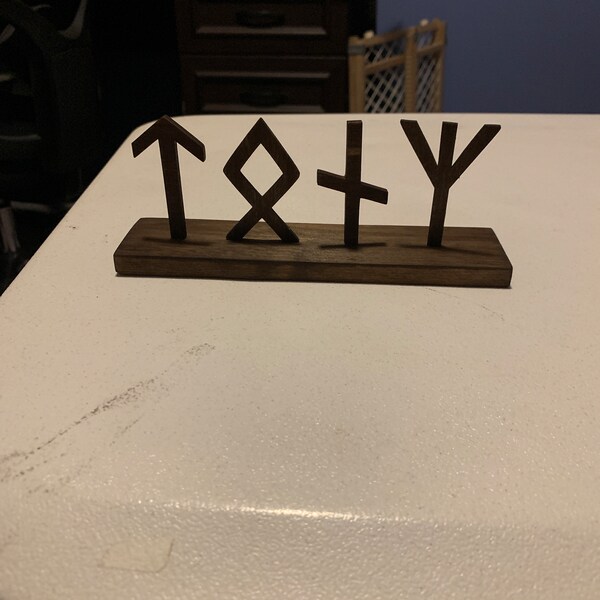 Personalized Rune Wood Sign Norse Mythology Viking Gifts Custom Name in ...