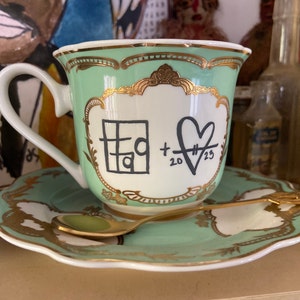 Gorgeous Black and Gold Tea Set Bat Cat Crow and Moth - Etsy