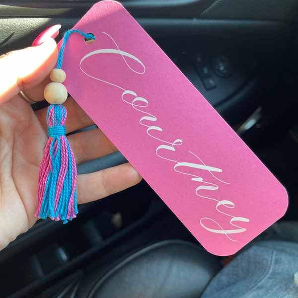 Personalized Bookmarks, Calligraphy Bookmarks, Custom Tassel Bookmarks ...