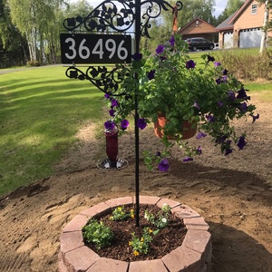 Driveway Address Sign Double Sided Reflective Address 911 With 60 Pole ...