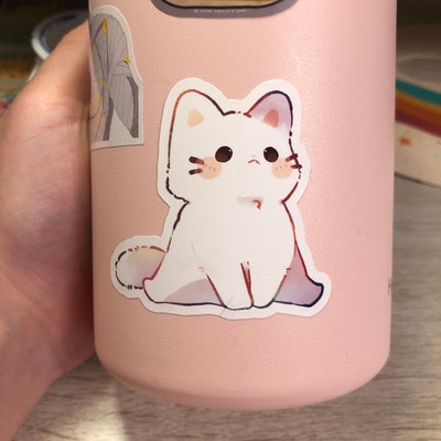 Sitting Kitty Vinyl Sticker/ Laptop Stickers/ Cute Stickers - Etsy