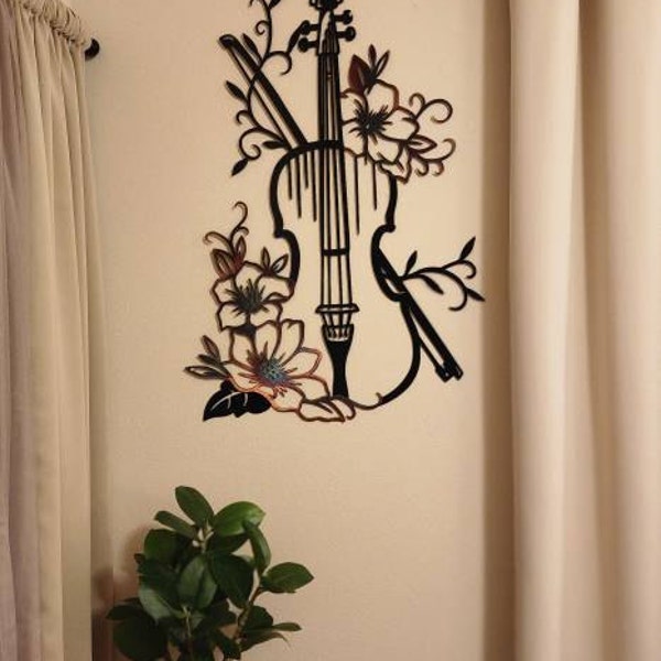 Violin Wall Decor, Violin Wall Art, Violin Gifts, Metal Wall Art, Metal ...