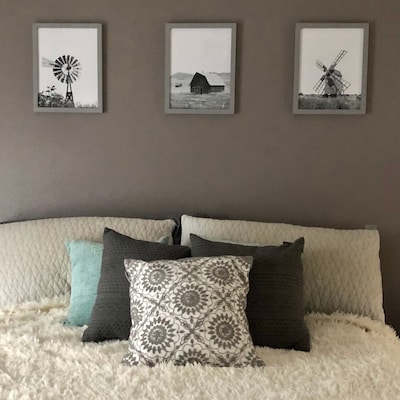 Farm Set of 3 Poster Large Rustic Set 3 Photo Windmill Wall Decor ...