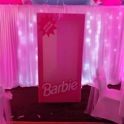 6ft High Life Size Girly GLITTER Barbie Box Signage Selfie Signs Barbie ...