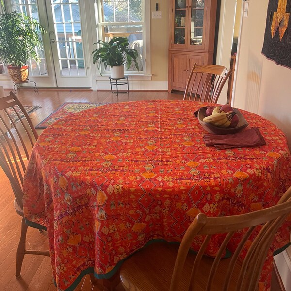 Ginger Yellow Natural Linen Tablecloth, Stonewashed Soft Linen Custom ...