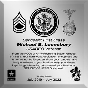 Army Appreciation Custom Plaque. A Military Retirement Gift or PCS Gift ...