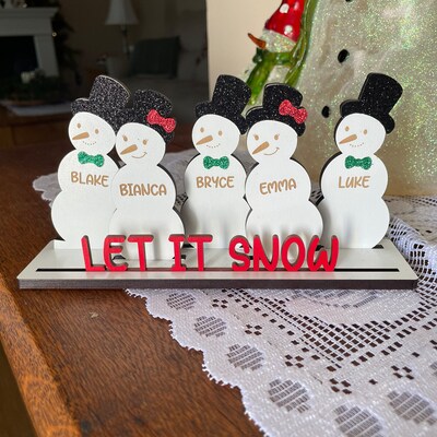 Snowman Standee Personalized Winter Wonderland Decoration - Etsy