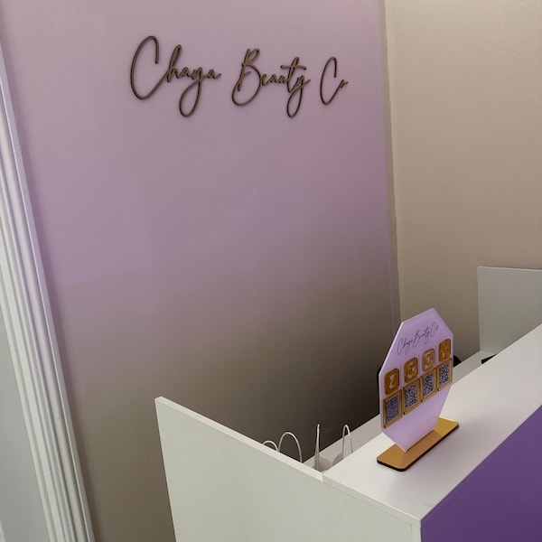 Custom 3D Acrylic Salon Sign | Personalized Beauty Studio Logo Wall ...