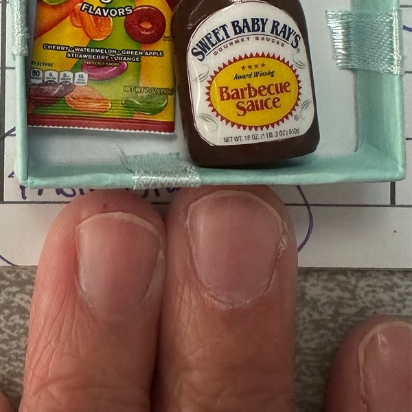 Miniature 1:6 Playscale Sauce, Condiments, Hot Sauce, Mini Mayonnaise ...