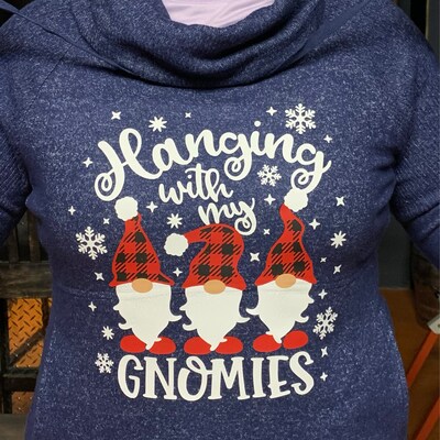 Hanging With My Gnomies Svg, Plaid Pattern Hat Gnome Svg, Christmas ...