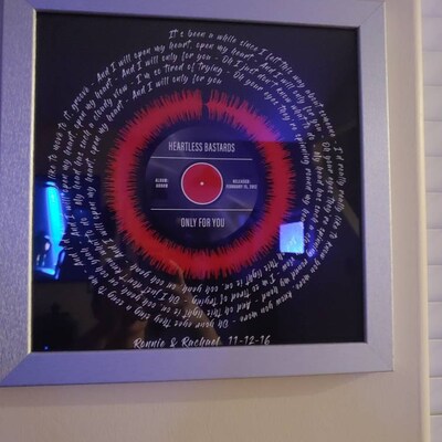 Custom Song Lyrics Wall Art, Custom Song Lyrics Print, Custom Sound ...