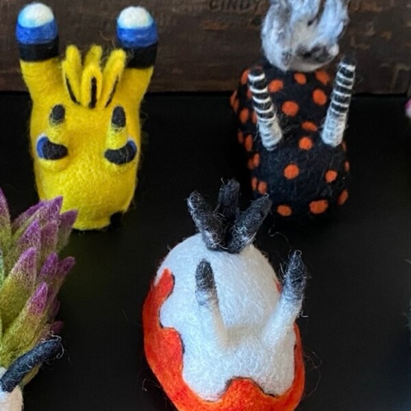Sea Slug Nudibranch Nembrotha Yonowae Wool Needle Felted Toys Kawaii ...
