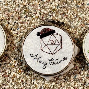 The Dice Giveth & the Dice Taketh Away Two D20 DND Embroidery Patterns ...