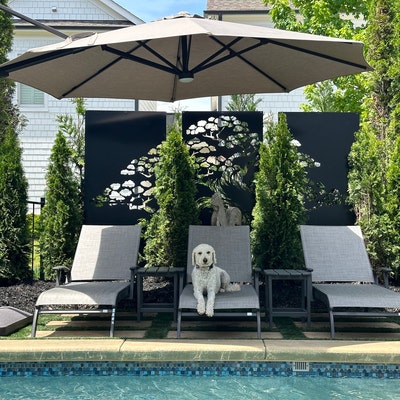 Metal Privacy Screen, Decorative Panel, Outdoor Garden, Fence, Art ...