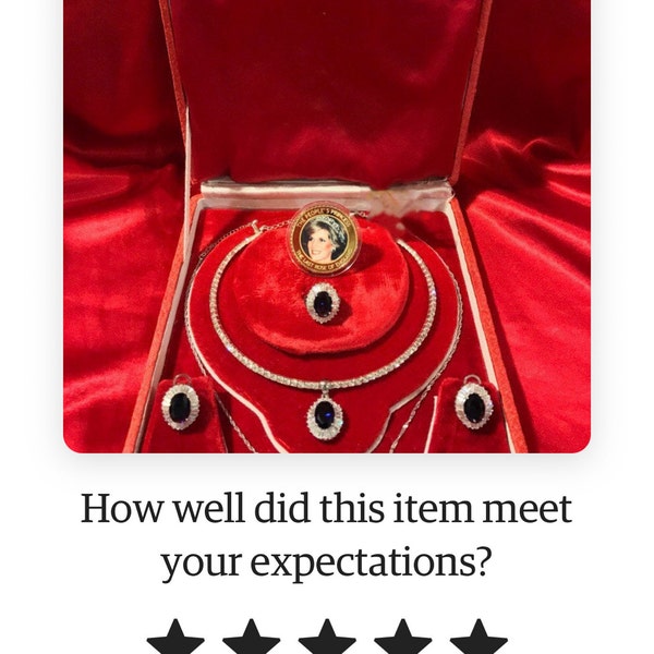 Princess Diana Sapphire and Diamond Jewelry Set Royal Memorabilia ...