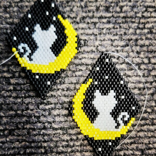 Flower Cat Bead Earrings Pattern Pdfbrick Stitch Seed Bead Digital ...