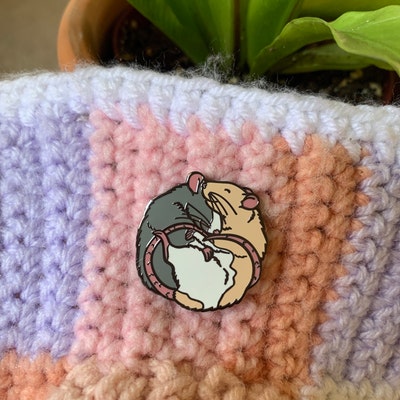 Cute Pet Fancy RAT Hard Enamel Cloisonne Pin, Seven Different ...