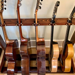 Leather & Wood Upright Custom Guitar Rack Guitar Stand - Etsy