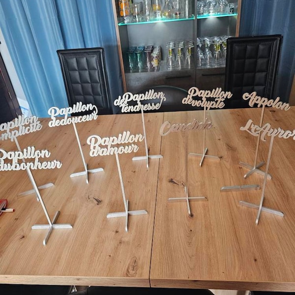 Table Names Personalised Wedding Signs Table Numbers Decorations Laser ...