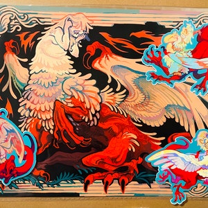 Red Dragon Falin Art Print 7.5x11 Dungeon Meshi Art - Etsy