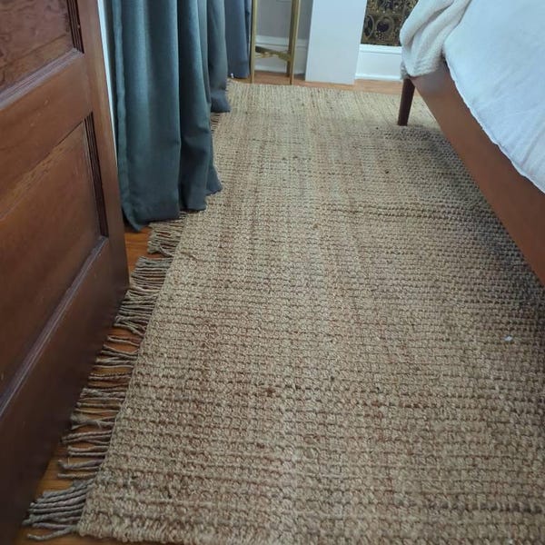 Jute Rug Natural Jute Area Rug Bohemian Rug Jute Runner Rug Jute Rug ...