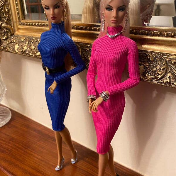 Halter Neck Dolls Prom Dress. 12inch Doll Dress Wedding Dress With Veil ...